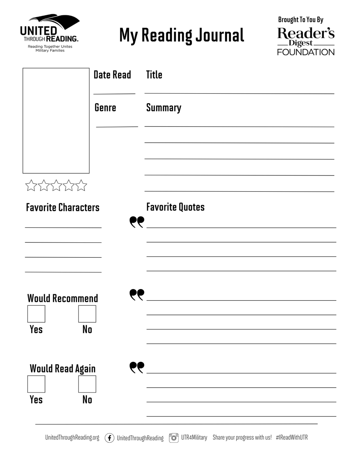 Meet Our New Reading Trackers – United Through Reading