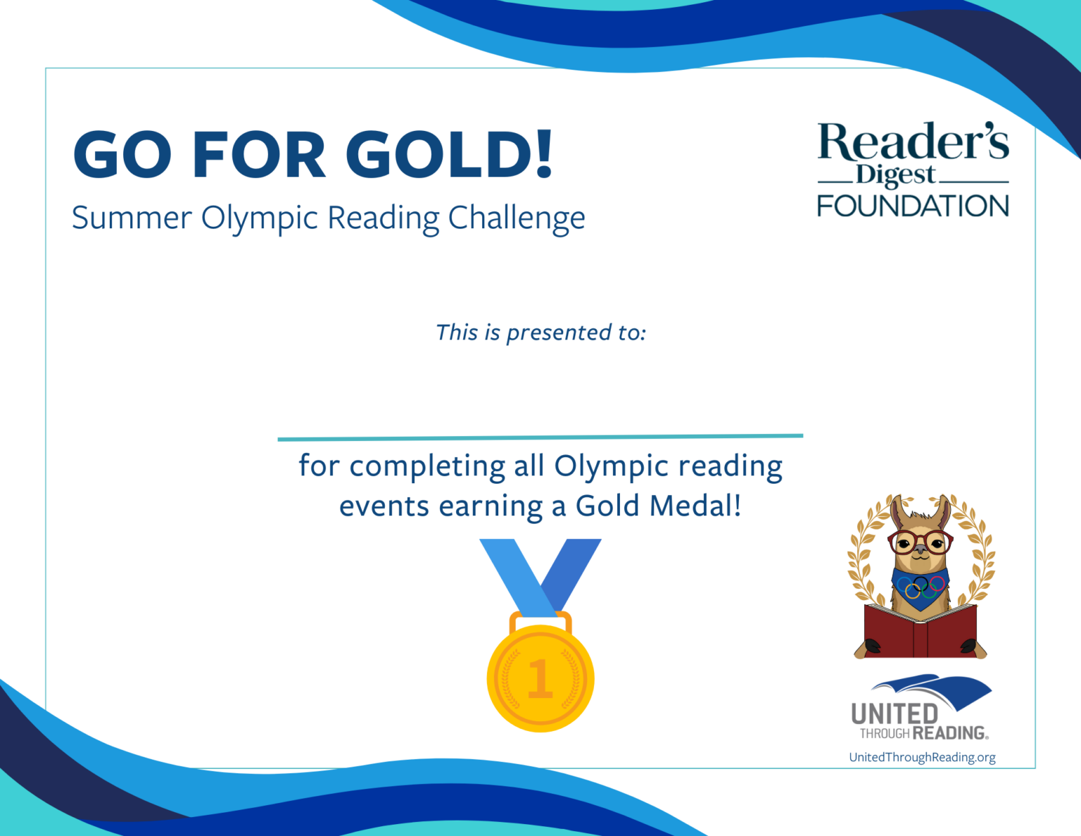 Summer Olympics Reading Challenge – United Through Reading